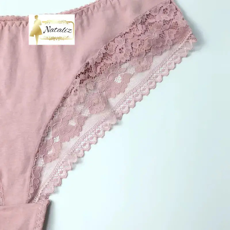 Sexy Plus Size Women’s 85% Pure Cotton Mid-Waist Breathable Lace Thong ...